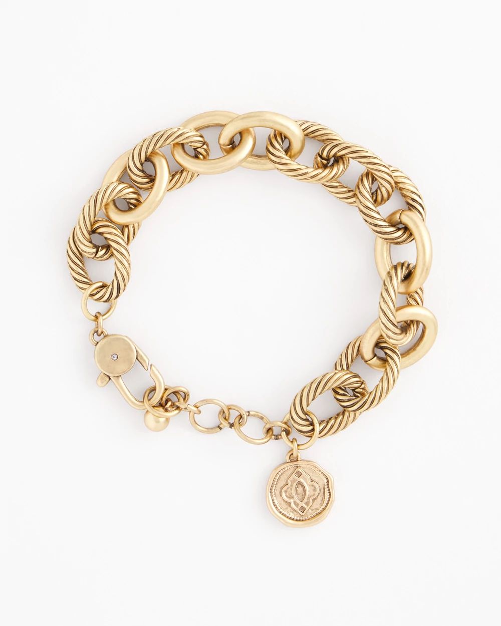 Gold-tone Textured Chain Bracelet | Chico's