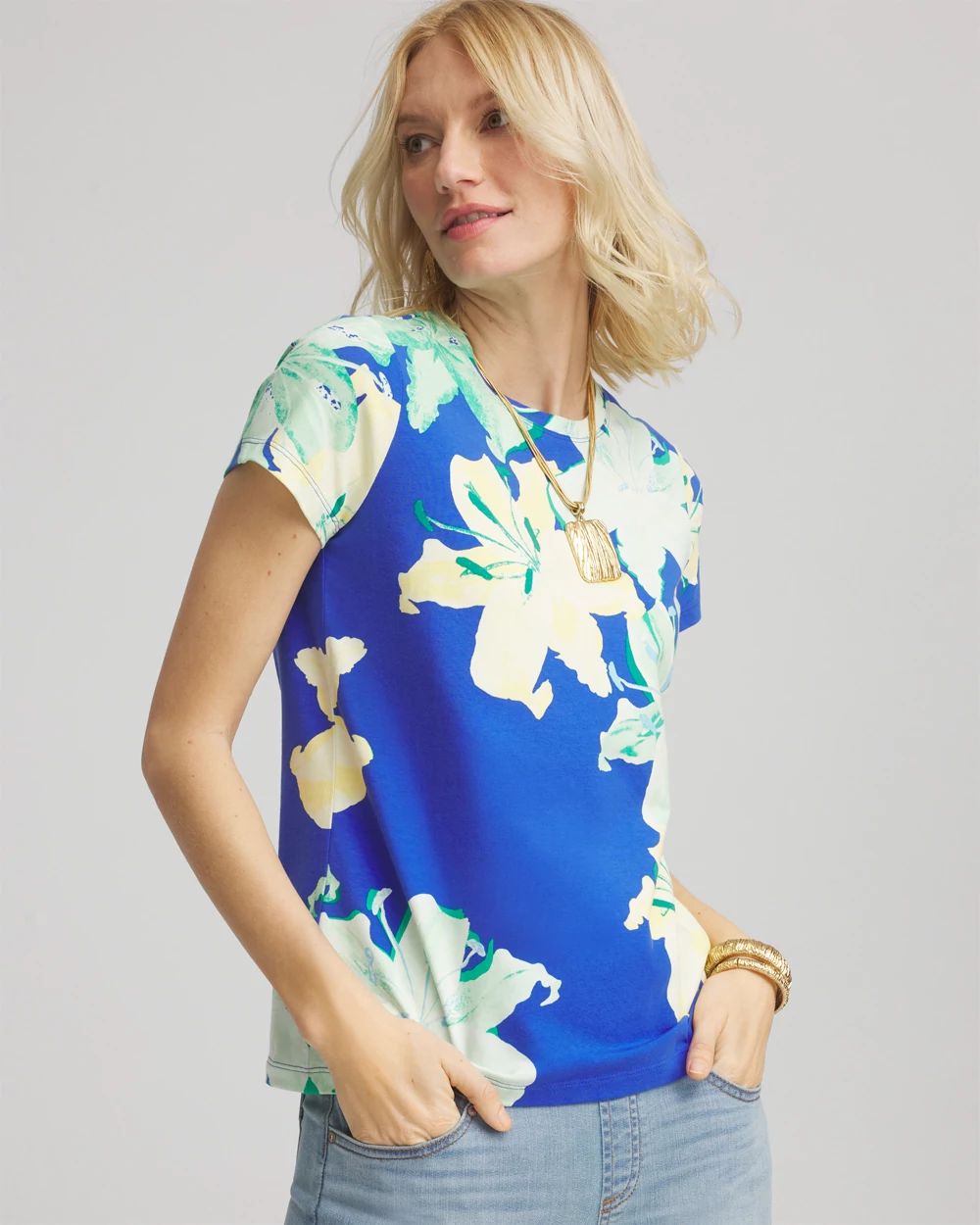 Floral Crewneck Perfect Tee | Chico's