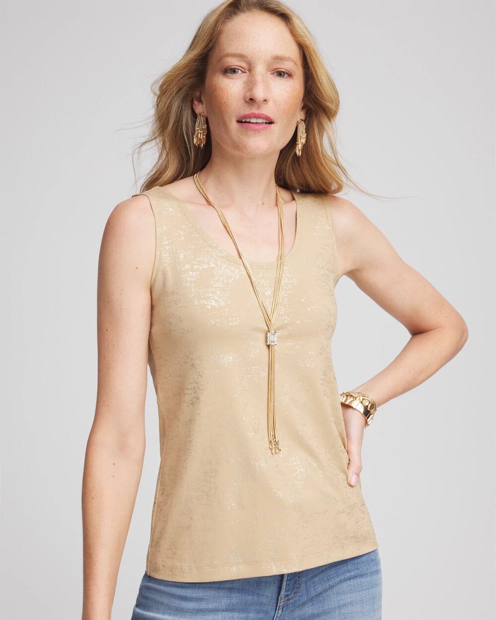 Foiled Microfiber Tank | Chico's