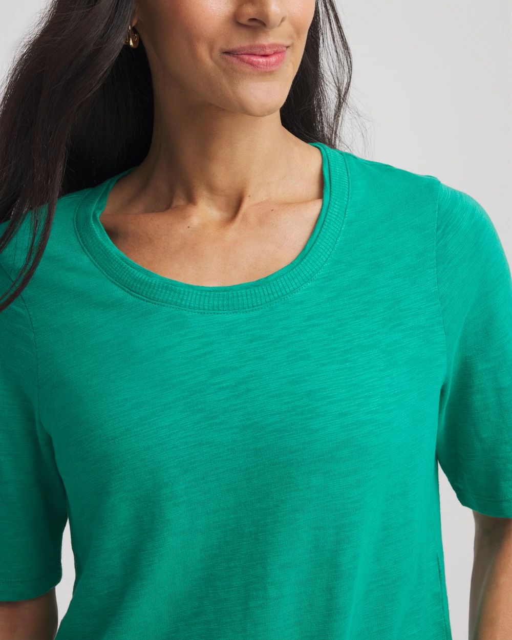 Slub Elbow-Sleeve Tee | Chico's