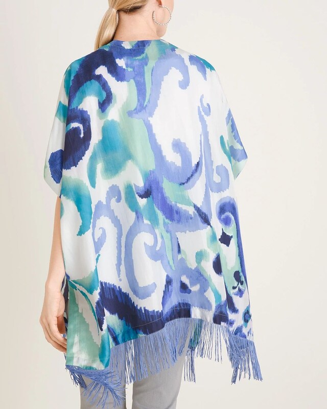 Silk Whimsical Scroll Ruana Wrap | Chico's