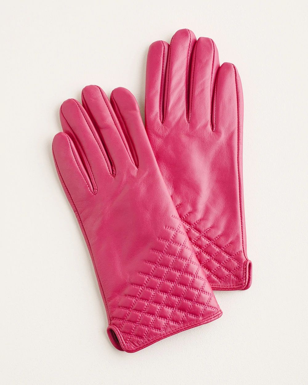 Tech-Friendly Woven Leather Gloves | Chico's