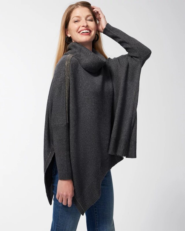 Ball Chain Knit Poncho | Chico's