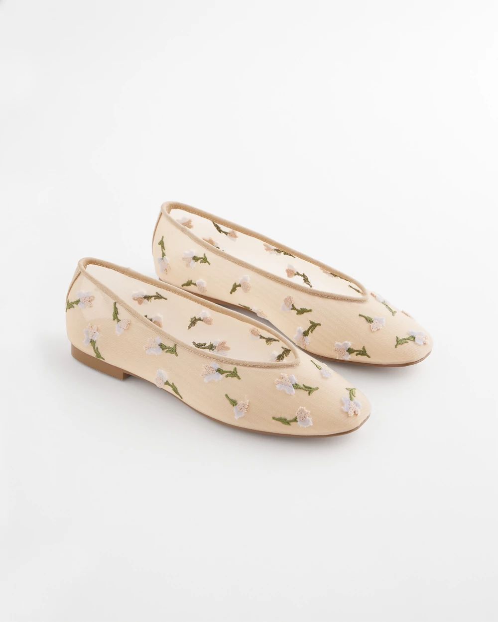 Orchid Embroidered Ballet Flats | Chico's
