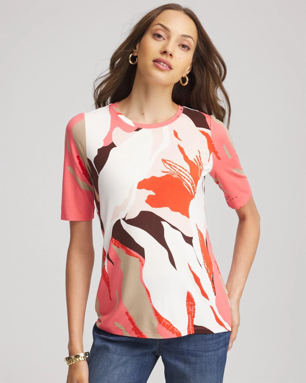 Touch of Cool™ Elbow-Sleeve Perfect Tee | Chico's