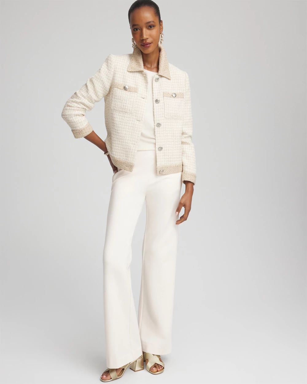 Tonal Neutral Tweed Jacket | Chico's