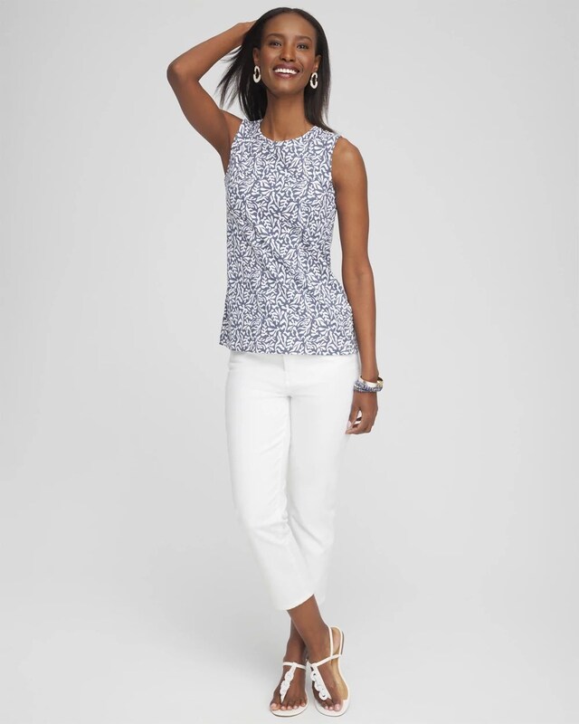 Reef Button Detail Tank | Chico's