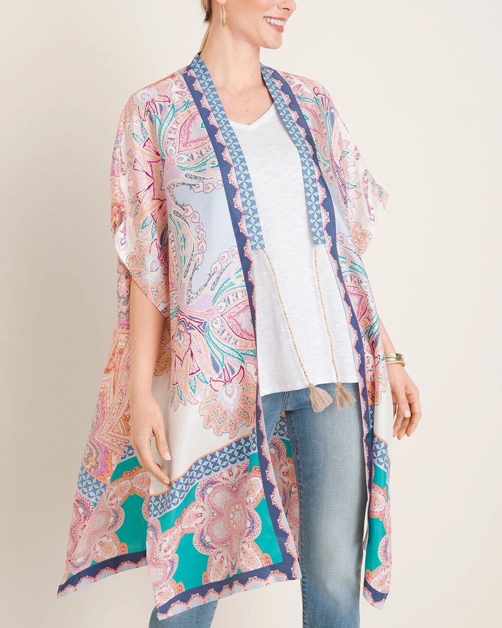 Medallion-Print Silk Ruana Wrap | Chico's