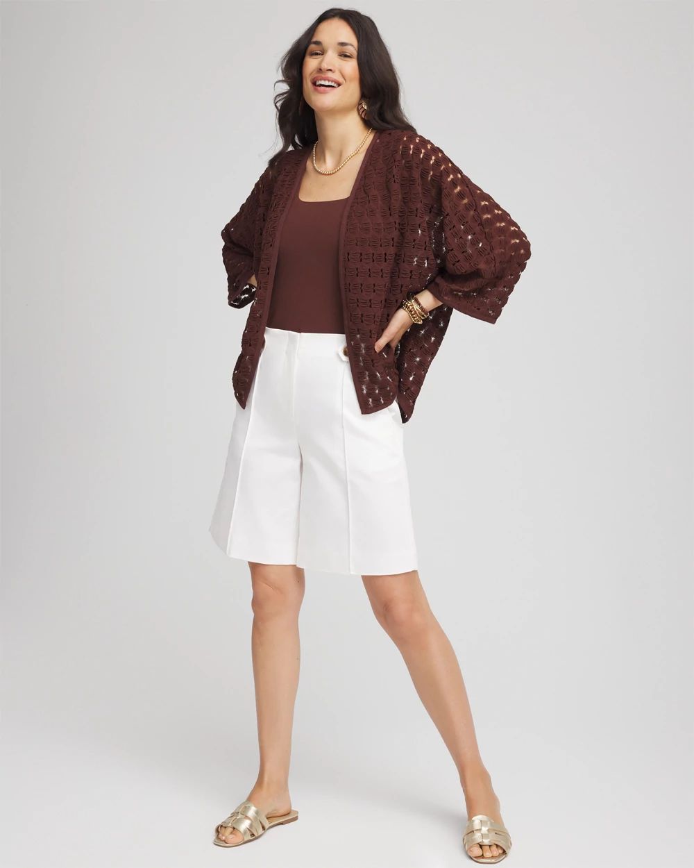 Short Woven Kimono | Chico's