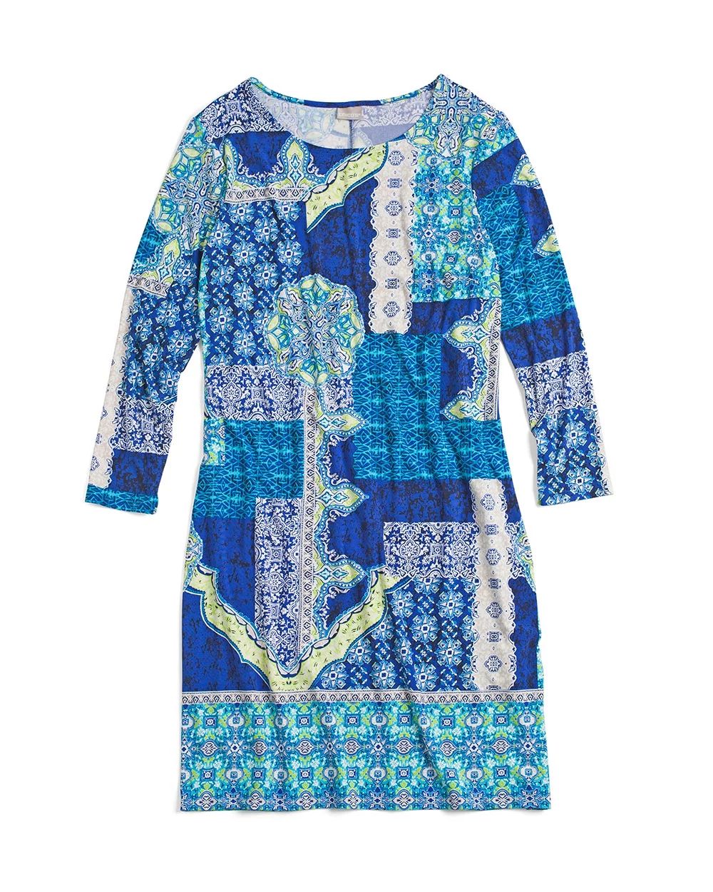 Patchwork Tile-Print Dress | Chico's