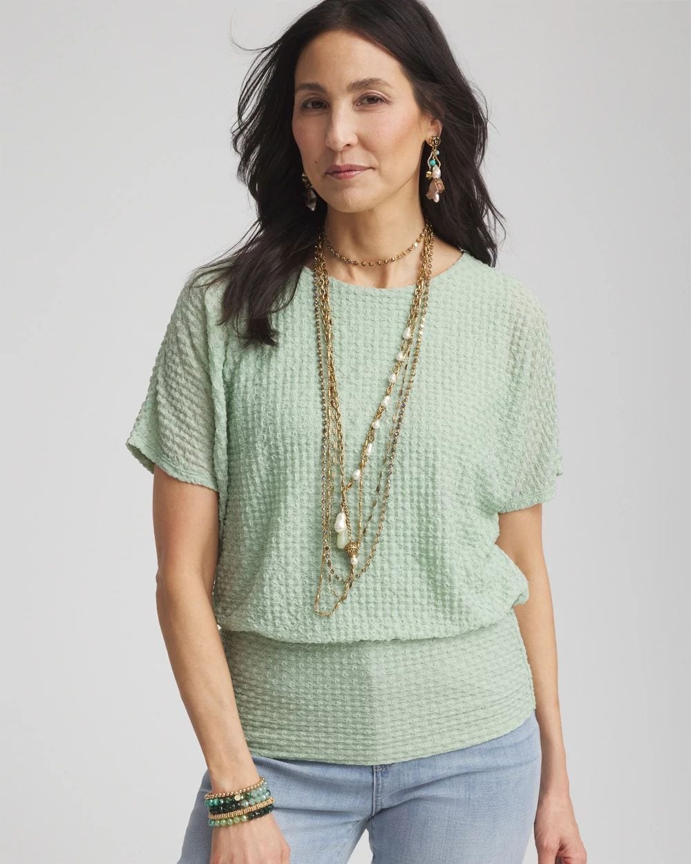 Jacquard Banded Hem Top | Chico's