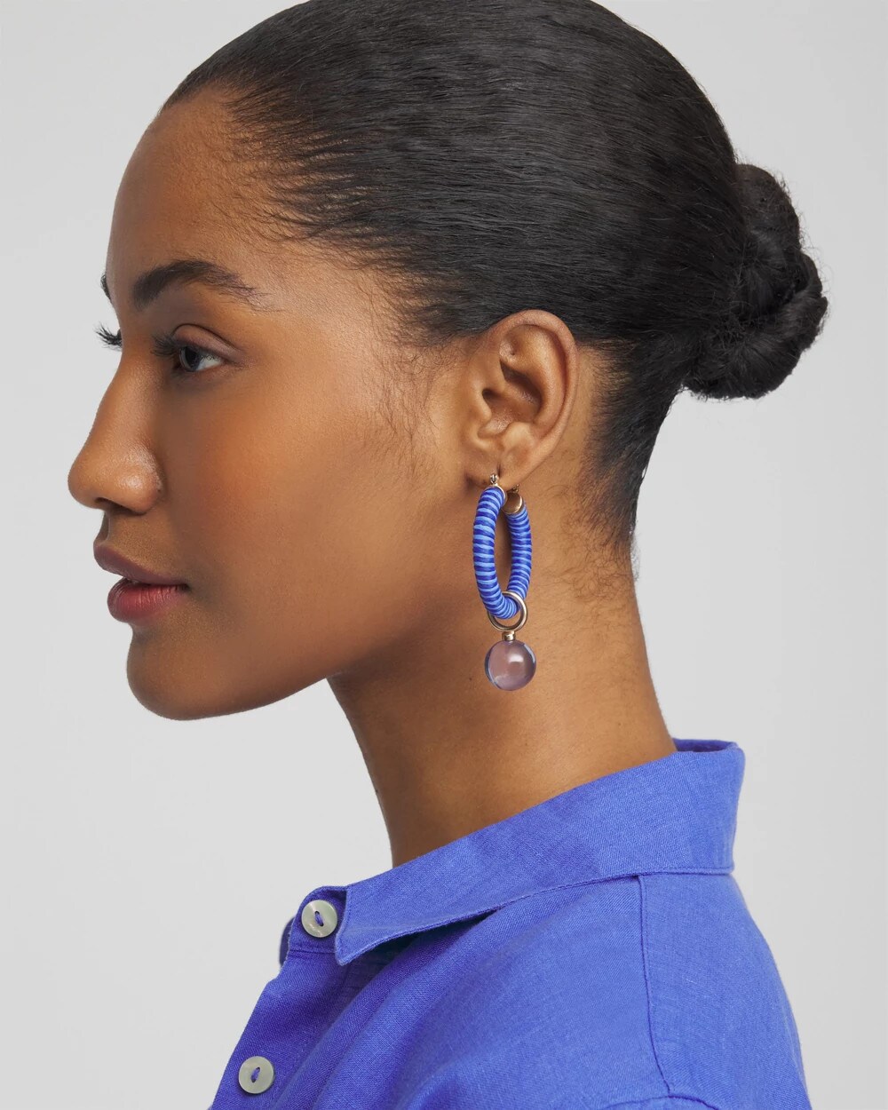 No Droop™ Convertible Blue Hoops | Chico's