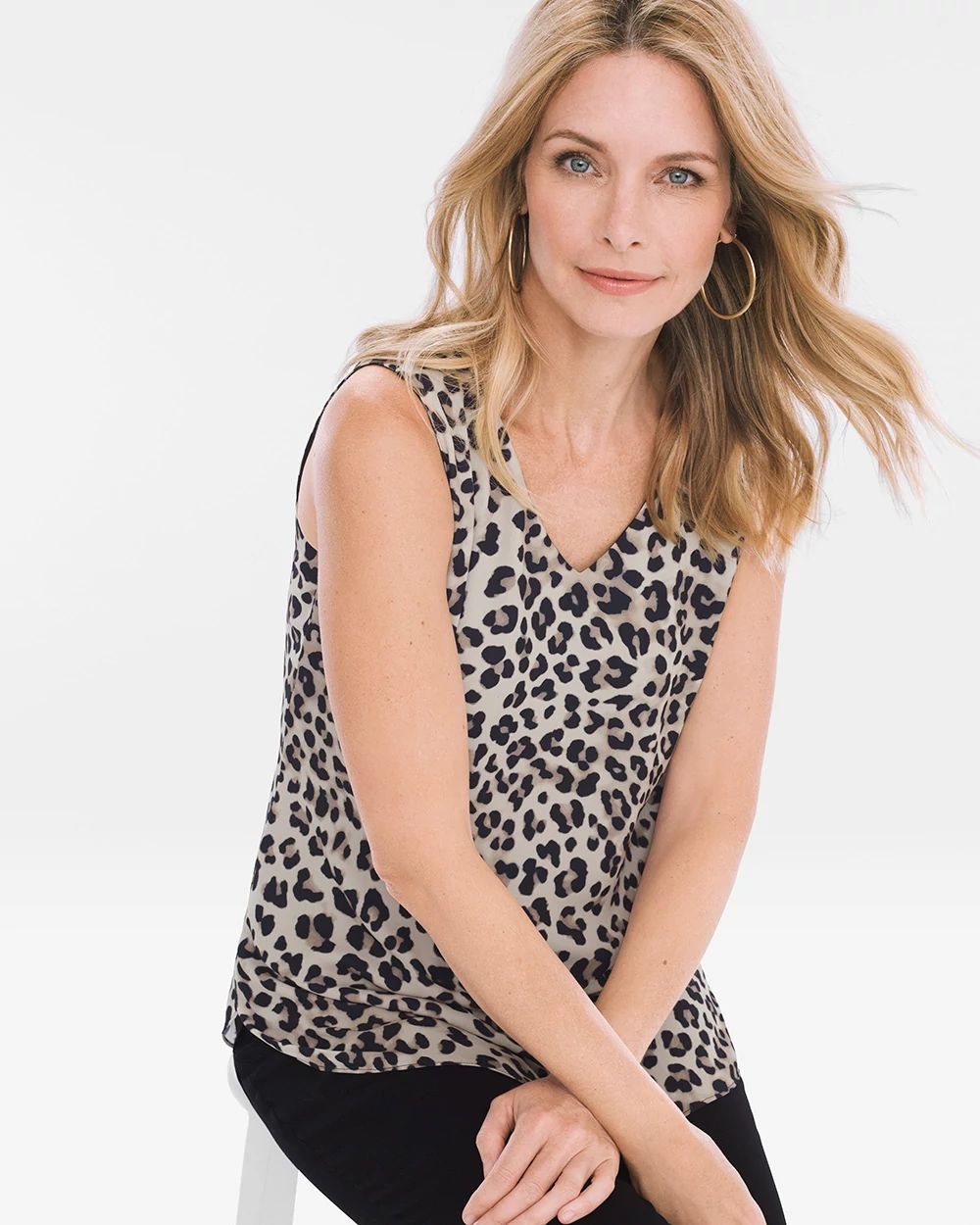 Reversible Black-Leopard-Print Tank | Chico's