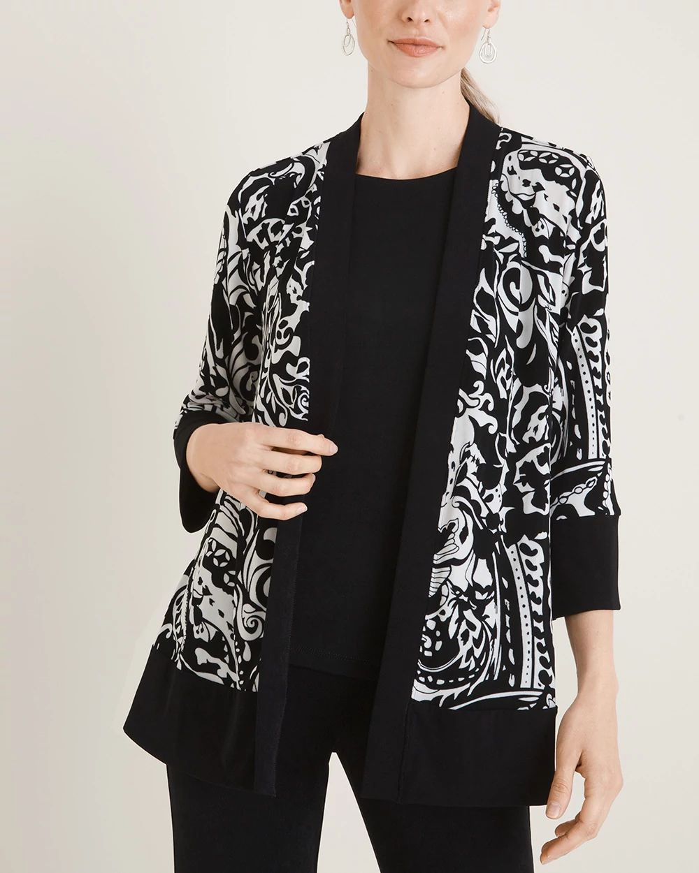 Travelers Classic Printed Jacket with Border Trim | Chico's