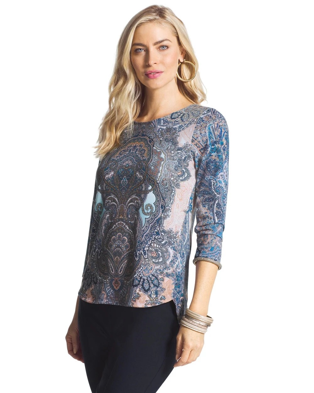 Paisley High-Low Top | Chico's