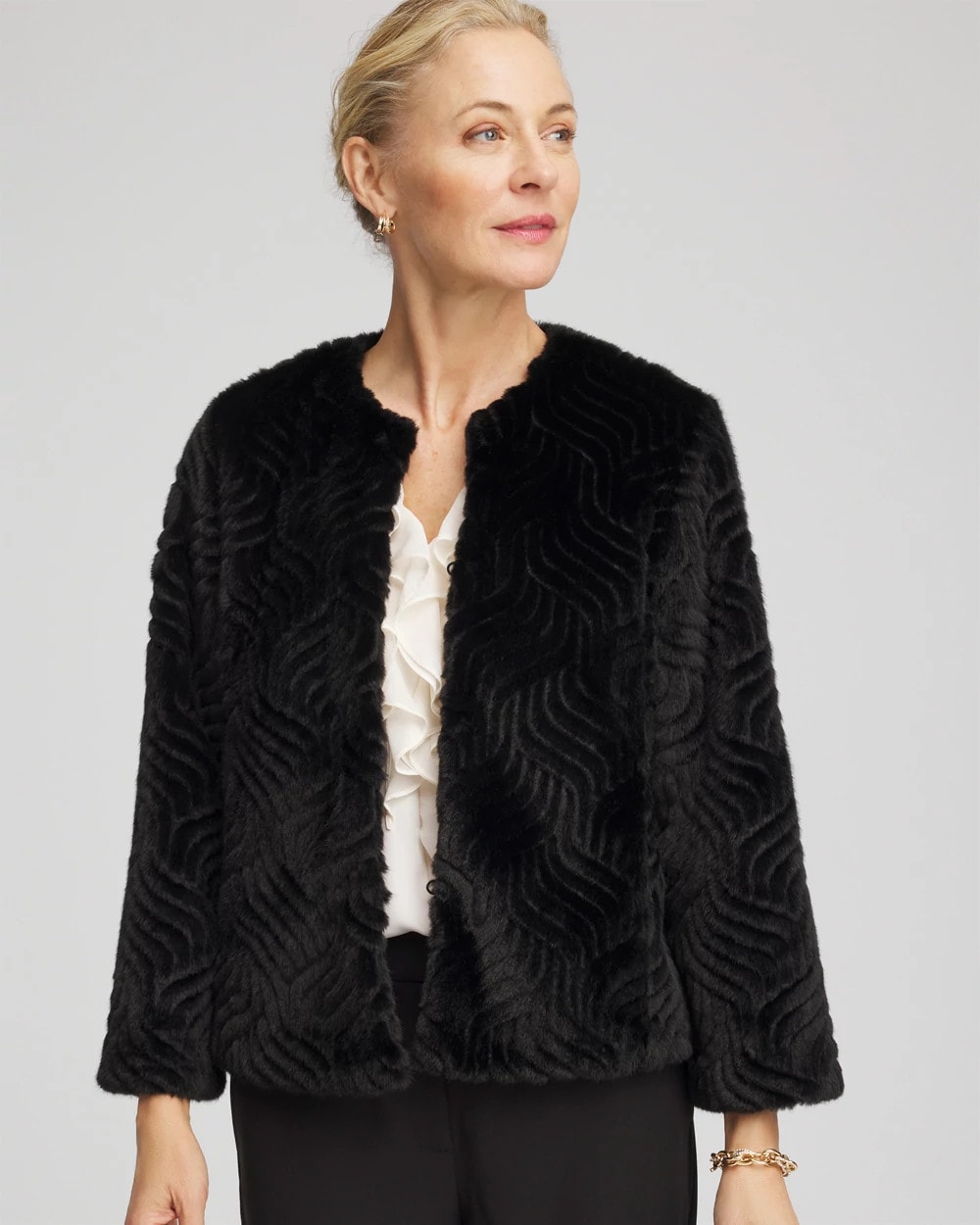 Pattern Fur Jacket | Chico's