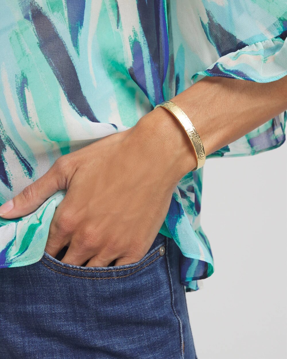 Goldtone Flexible Cuff Bracelet | Chico's