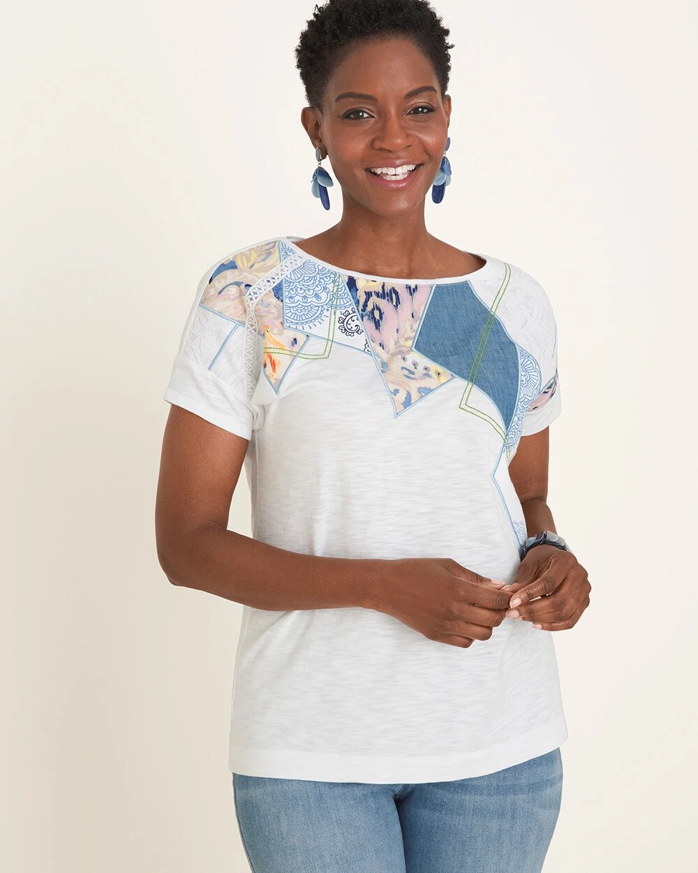 Patch-Detail Tee | Chico's