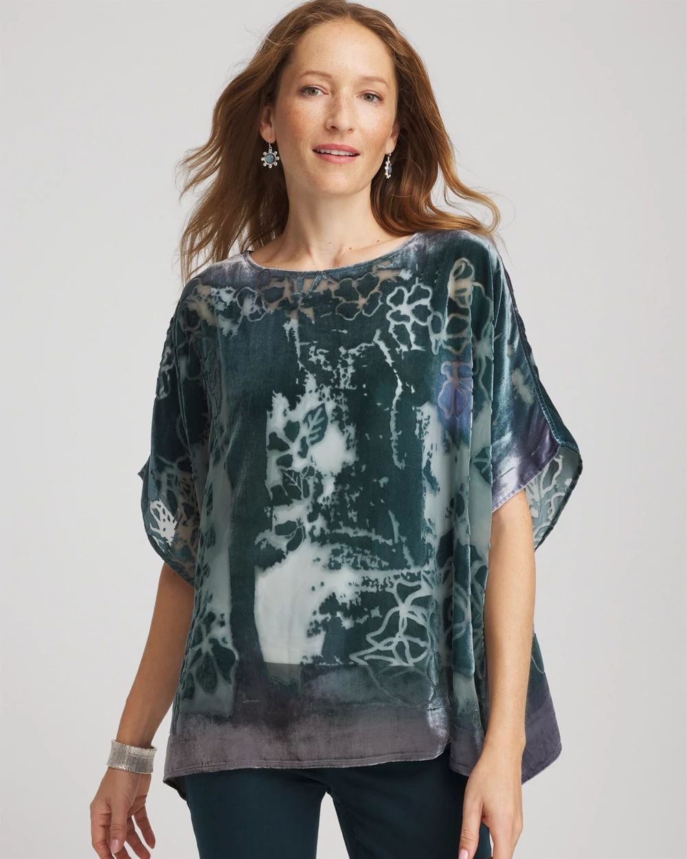 Velvet Burnout Passion Poncho | Chico's