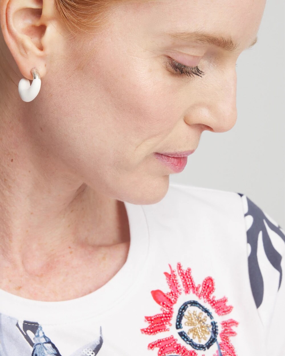 No Droop™ White Mini Hoops | Chico's