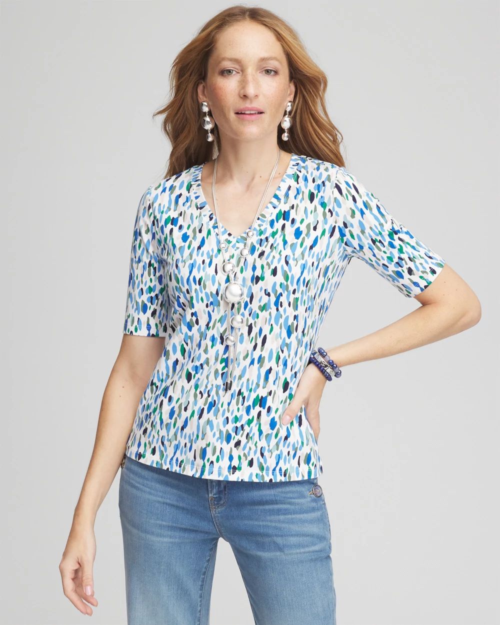 Cotton V-Neck Tee | Chico's