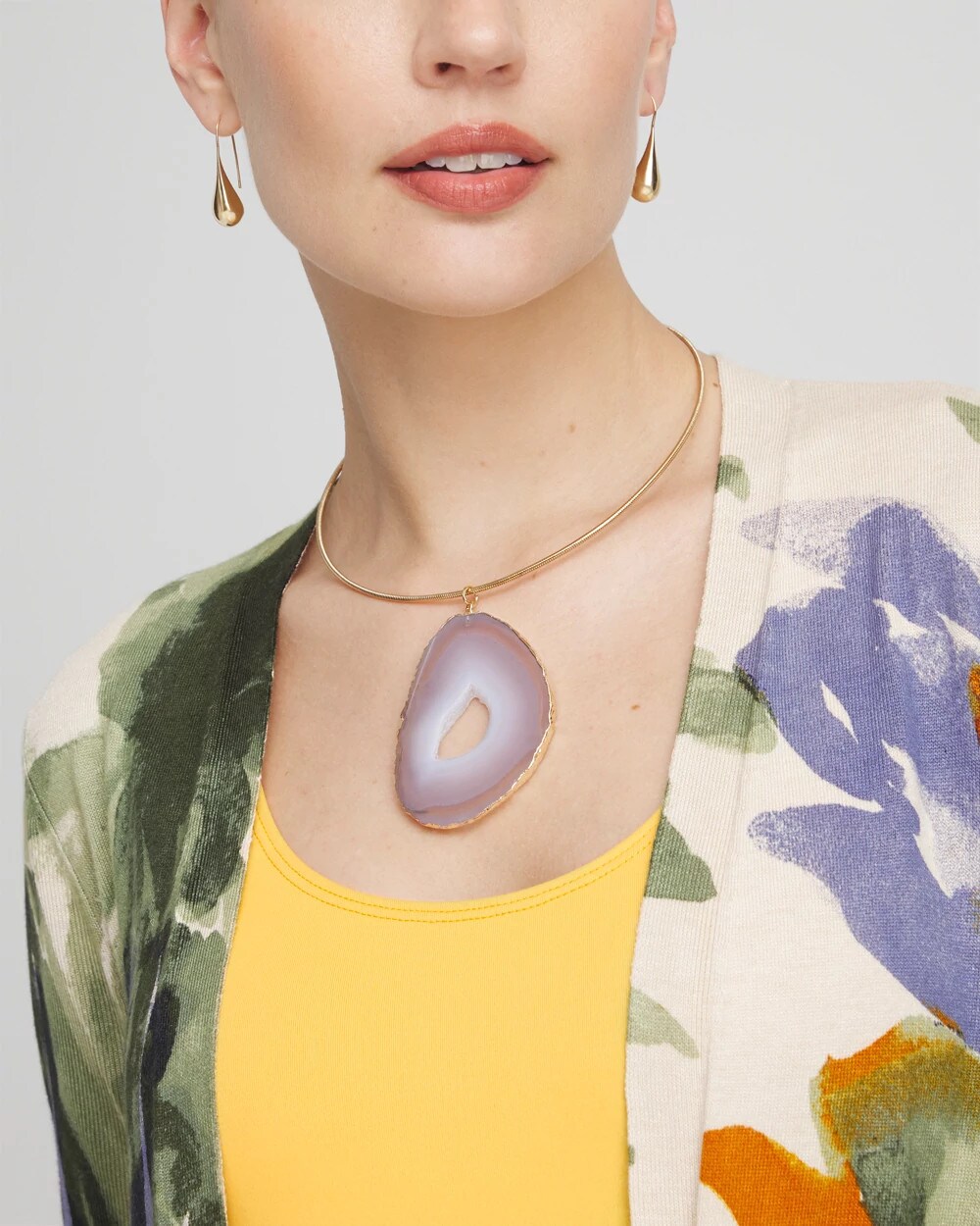 Agate Stone Collar Necklace | Chico's