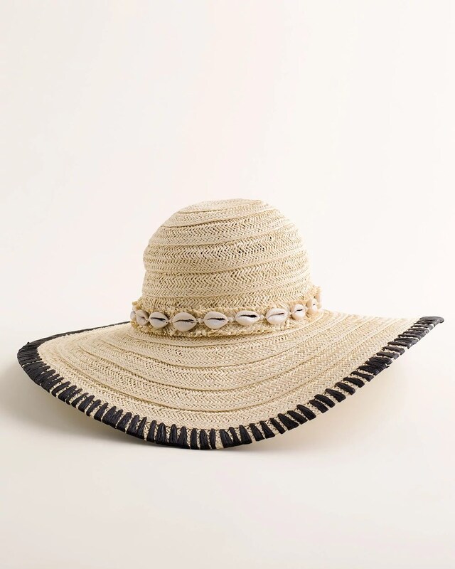 Shell-Embellished Straw Hat | Chico's