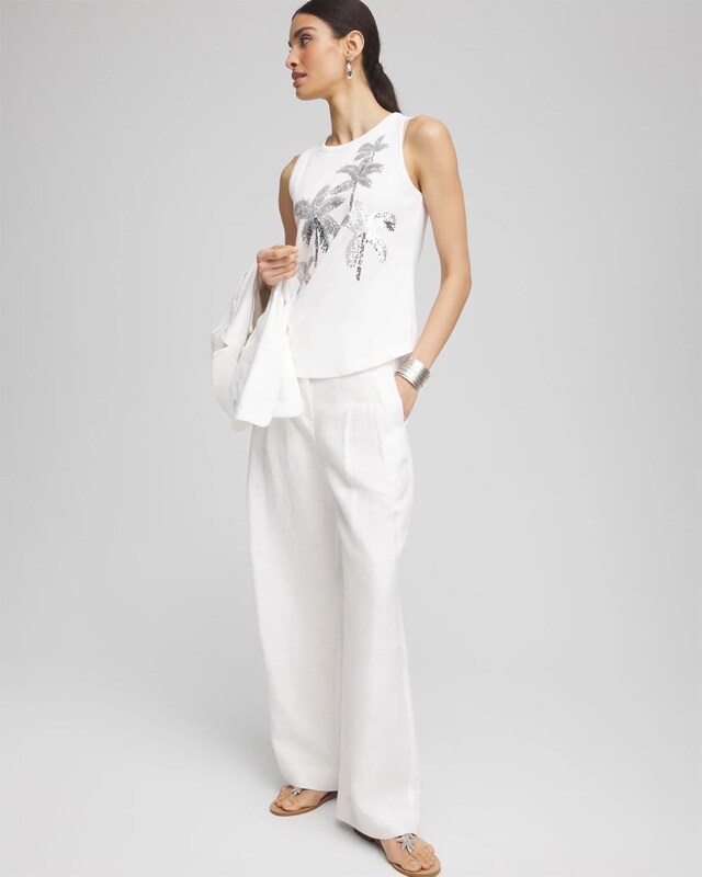 Paillette Palm Tree Tank | Chico's