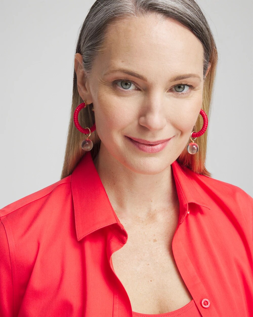 No Droop™ Convertible Red Hoops | Chico's