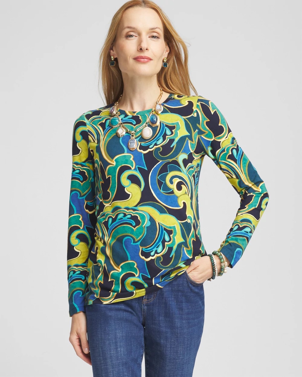 Touch of Cool™ Swirl Layering Tee | Chico's