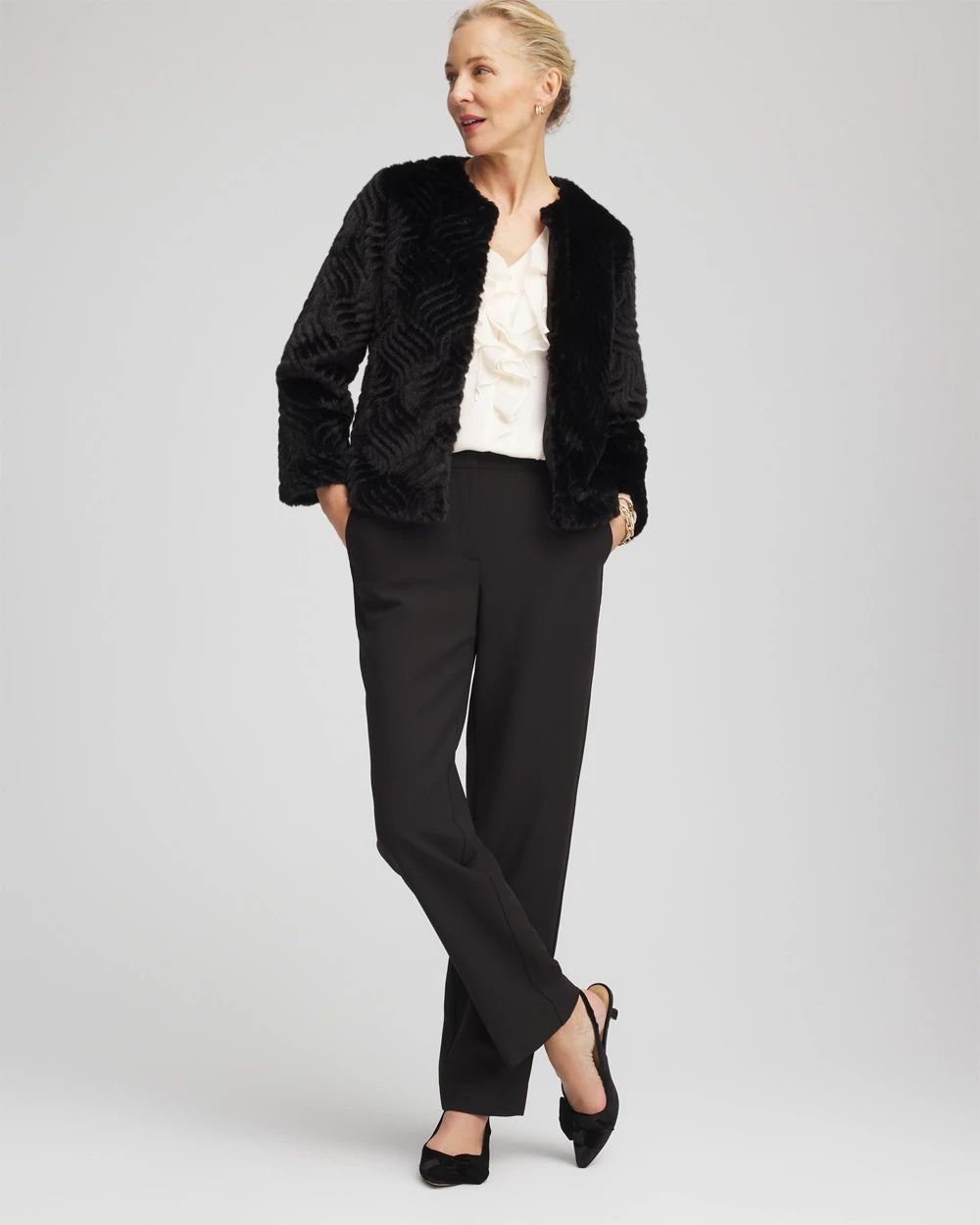 Pattern Fur Jacket | Chico's