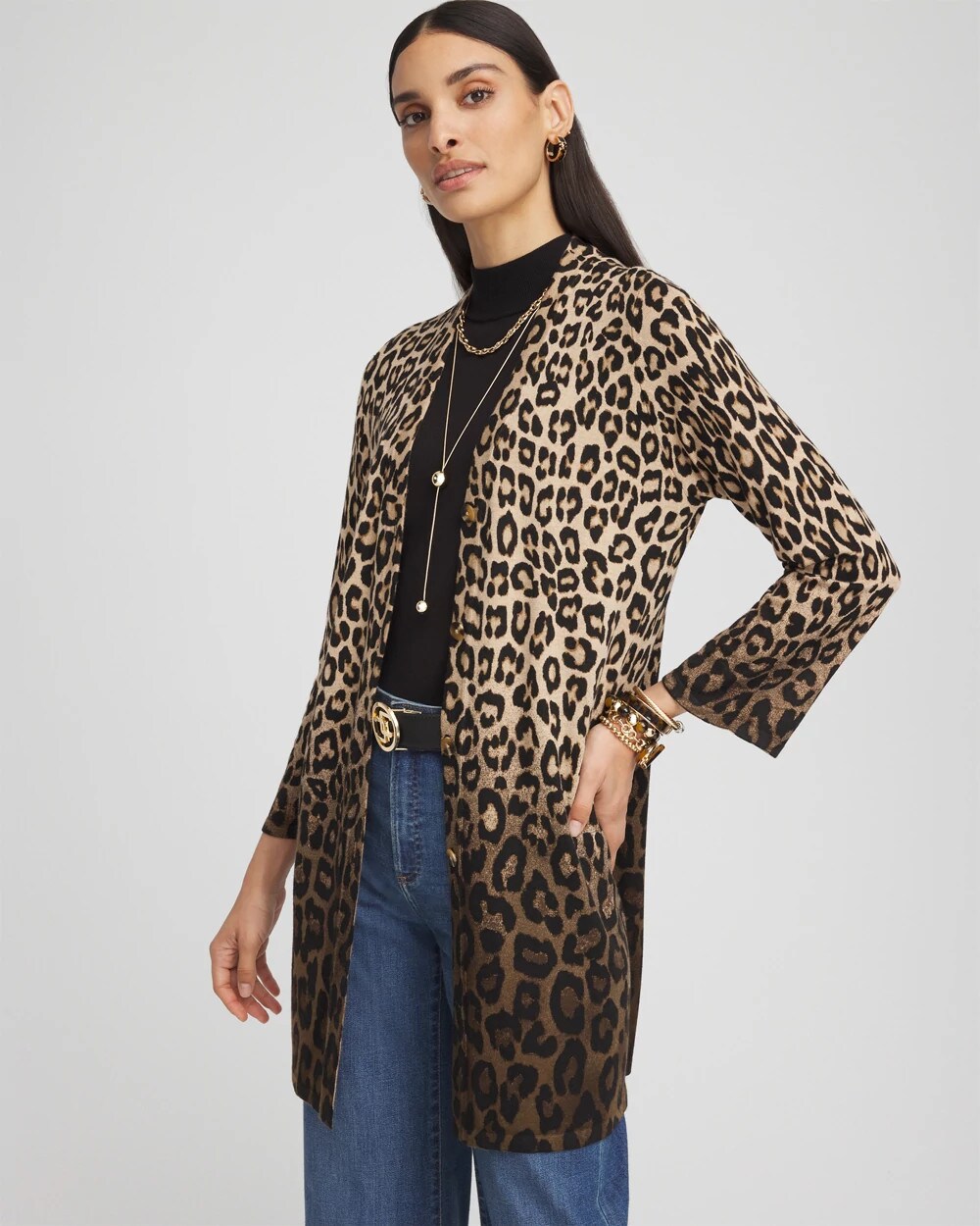 Flared Sleeve Leopard Cardigan | Chico's