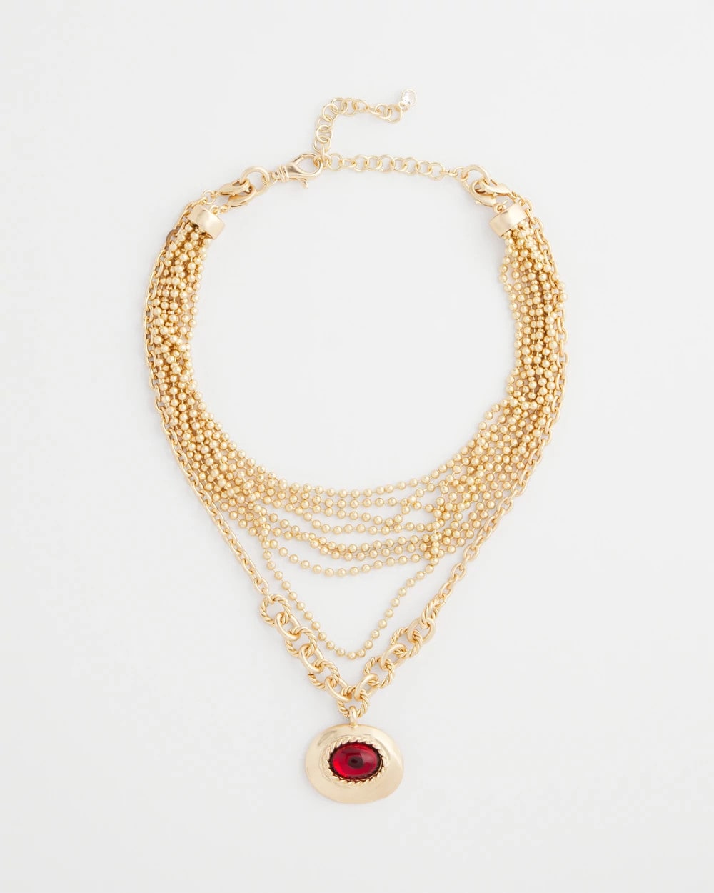 Art Deco Red Gem Pendant Necklace | Chico's