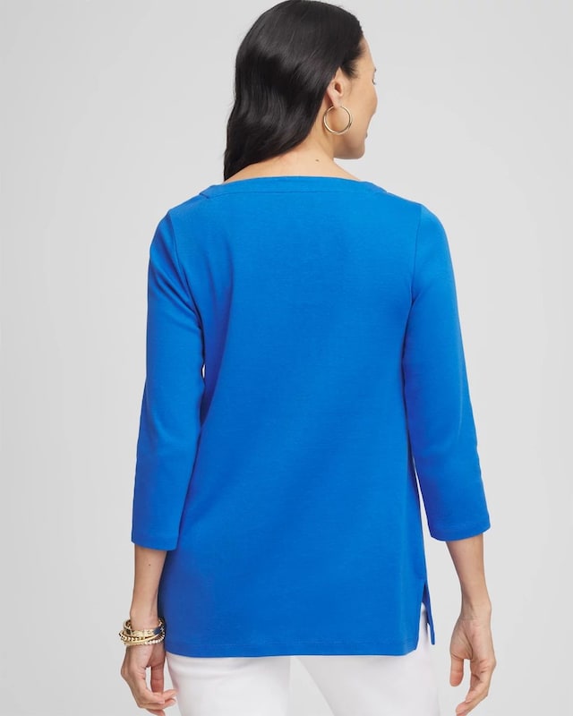 Pima Cotton Square-Neck Tunic | Chico's