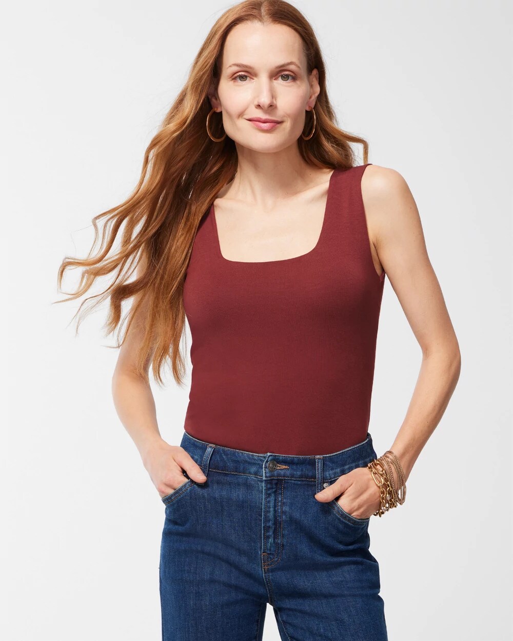 Contour Cotton™ Square Neck Tank | Chico's