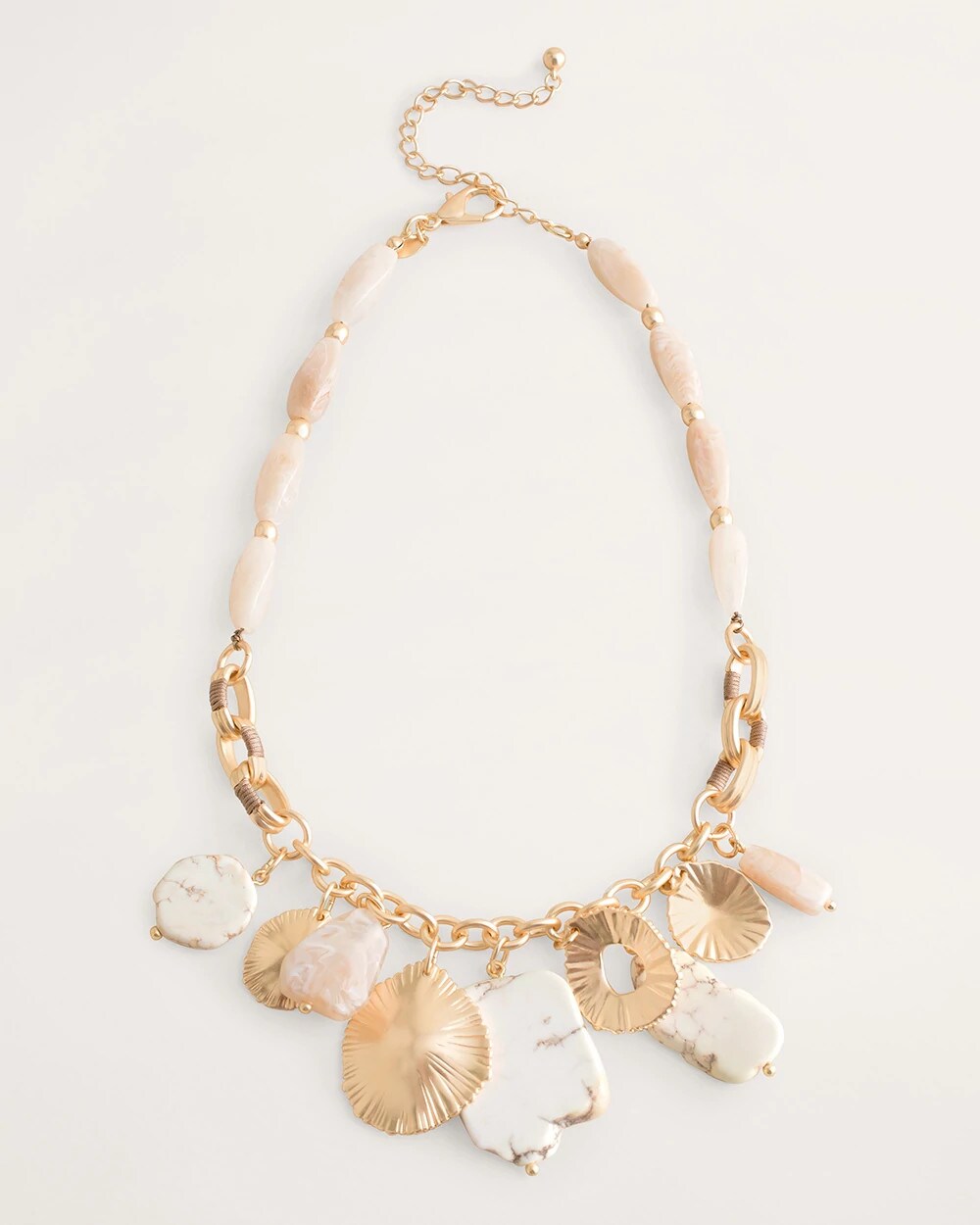 Stone and Shell Bib Necklace | Chico's