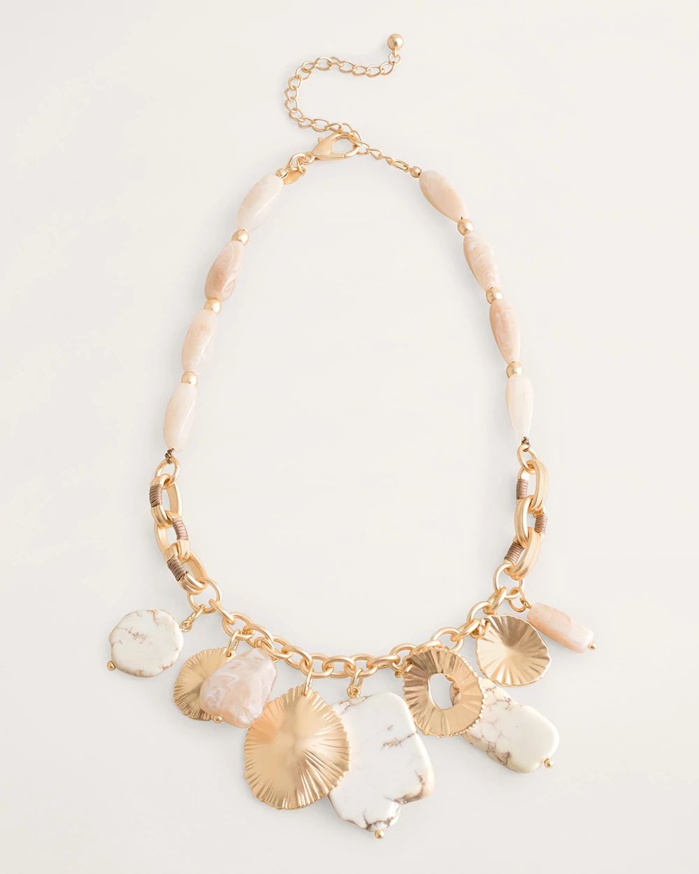 Stone and Shell Bib Necklace | Chico's