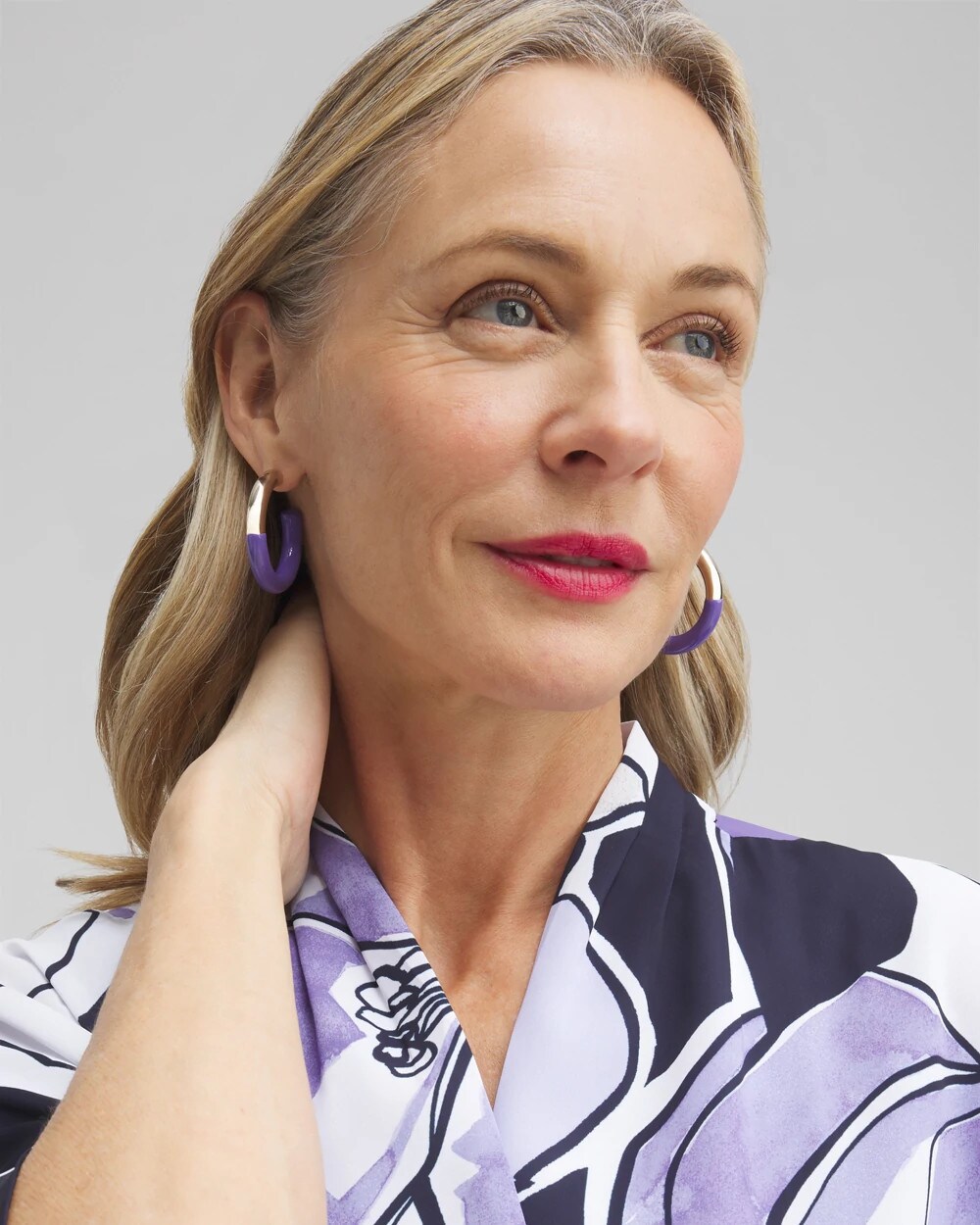 No Droop™ Purple Dipped Hoops | Chico's