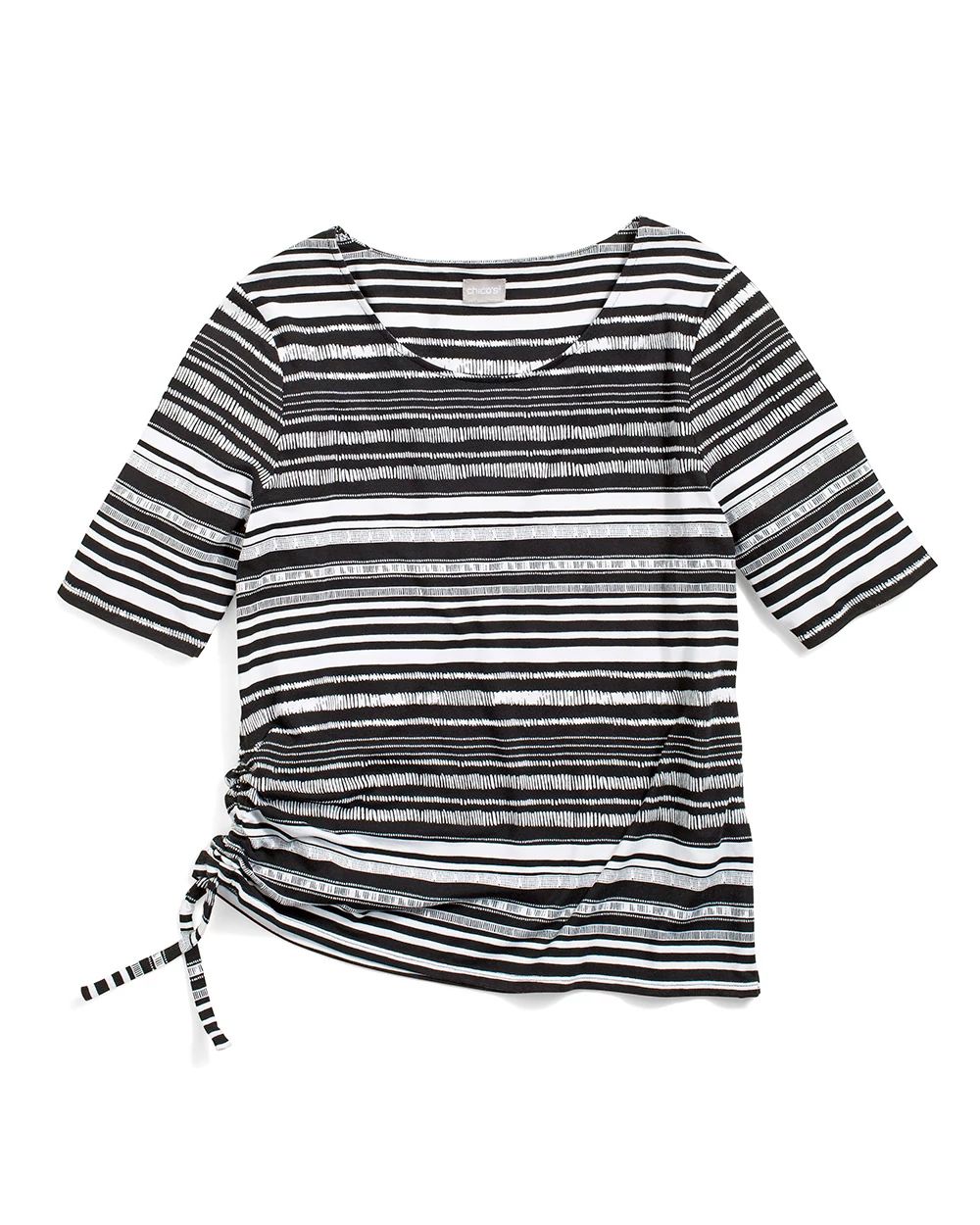 Striped Side-Ruched Top | Chico's