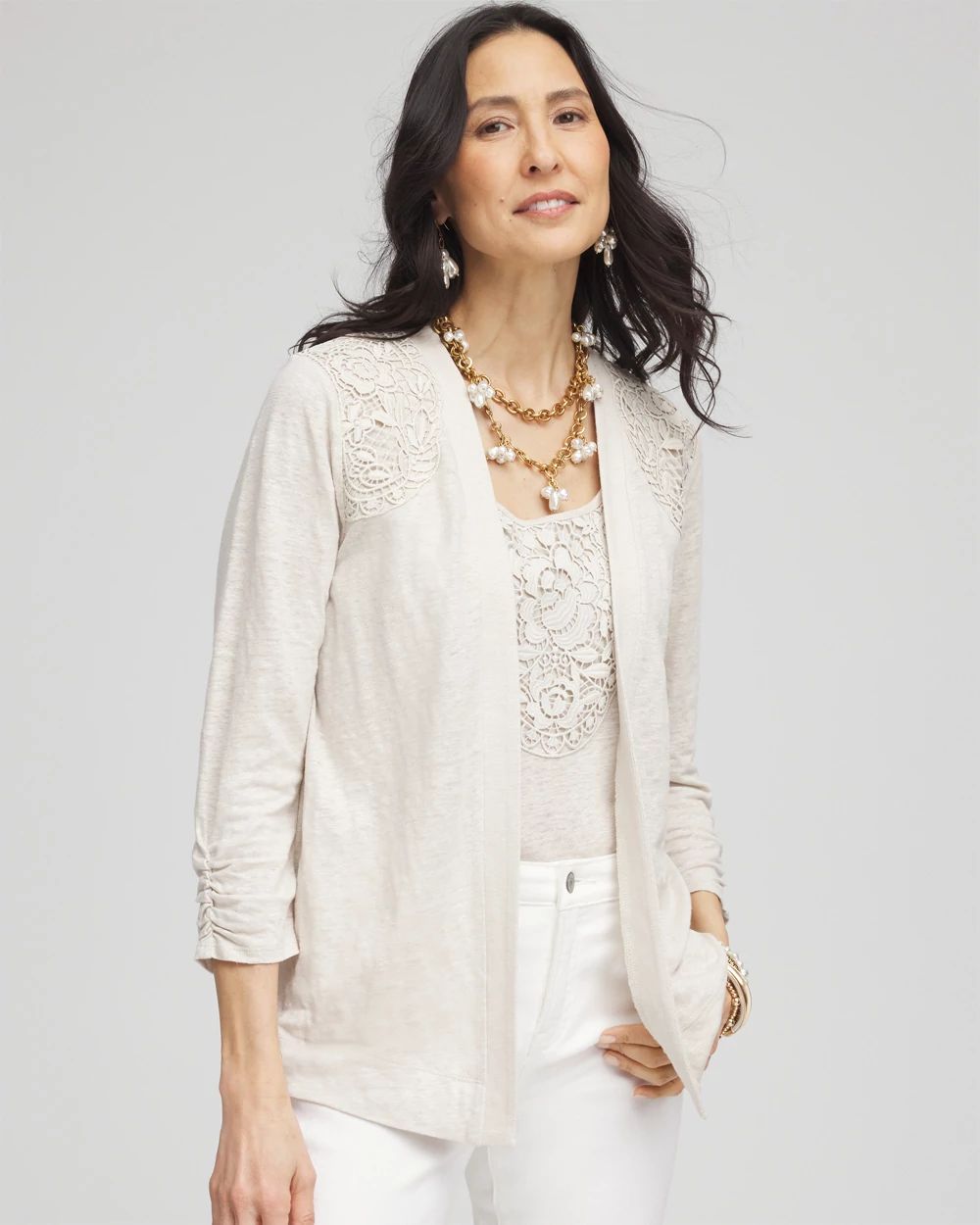 Lace Linen Cardigan | Chico's