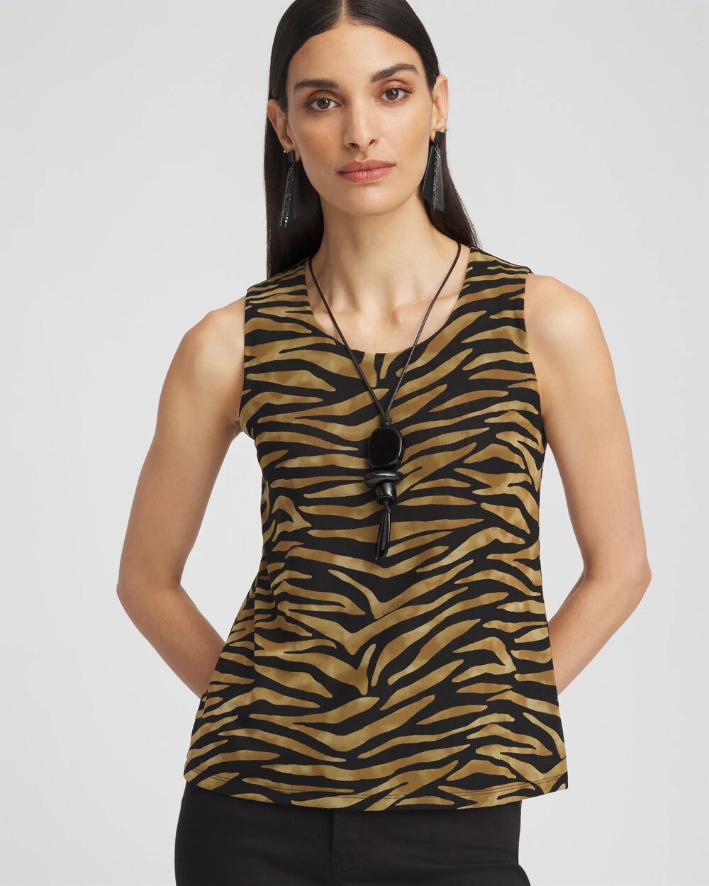 Tiger Print Mesh Tank | Chico's