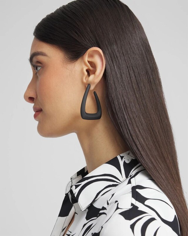 No Droop™ Black Coated Hoops | Chico's