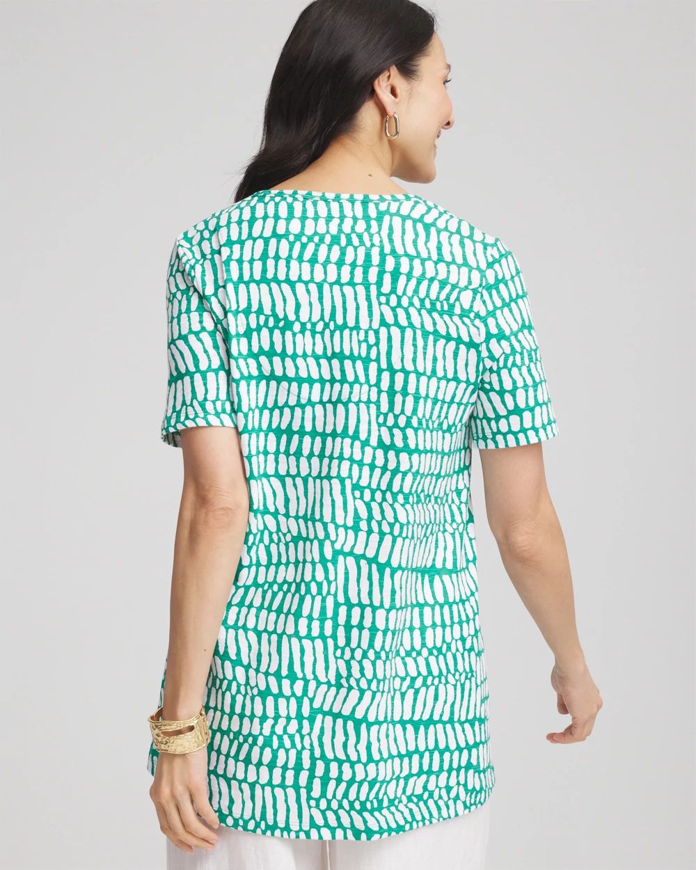 Tropical Short Sleeve Forward-Seam Tee | Chico's