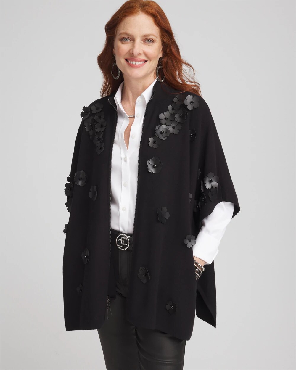 Floral Appliqué Ruana | Chico's