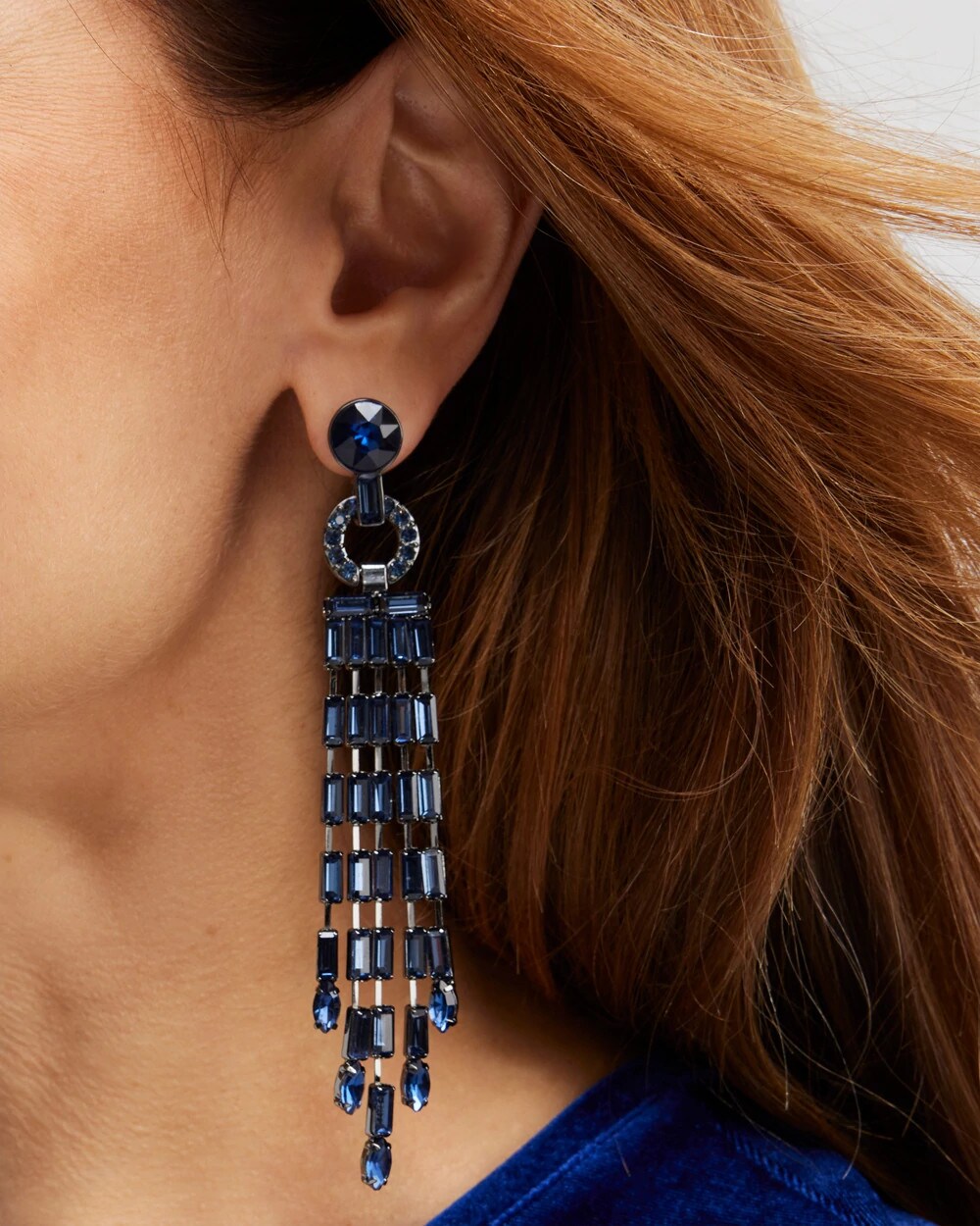 Blue Glitz Duster Earrings | Chico's