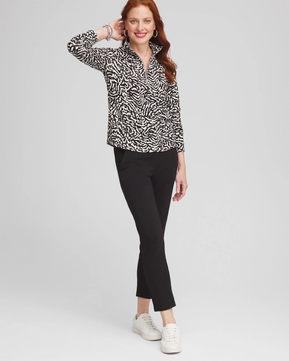 Zenergy® French Terry Half Zip Pullover Top | Chico's