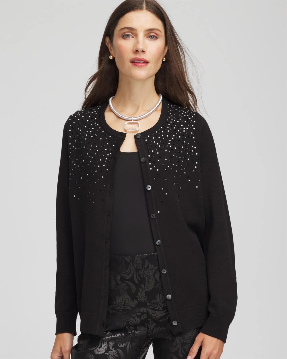 Ombré Rhinestone Cardigan | Chico's