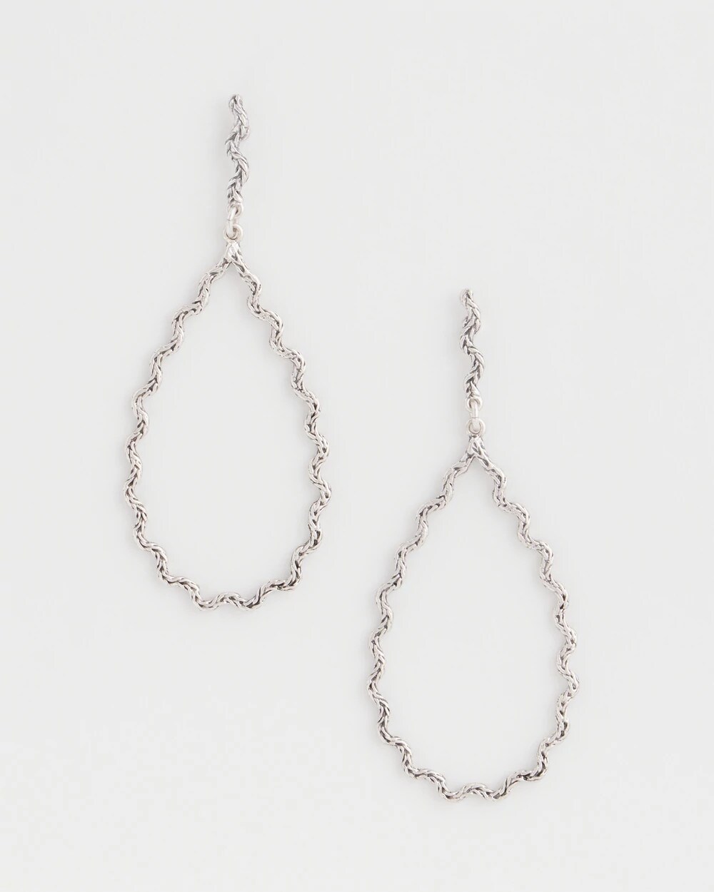 No Droop® Silver Teardrop Wave Earrings | Chico's