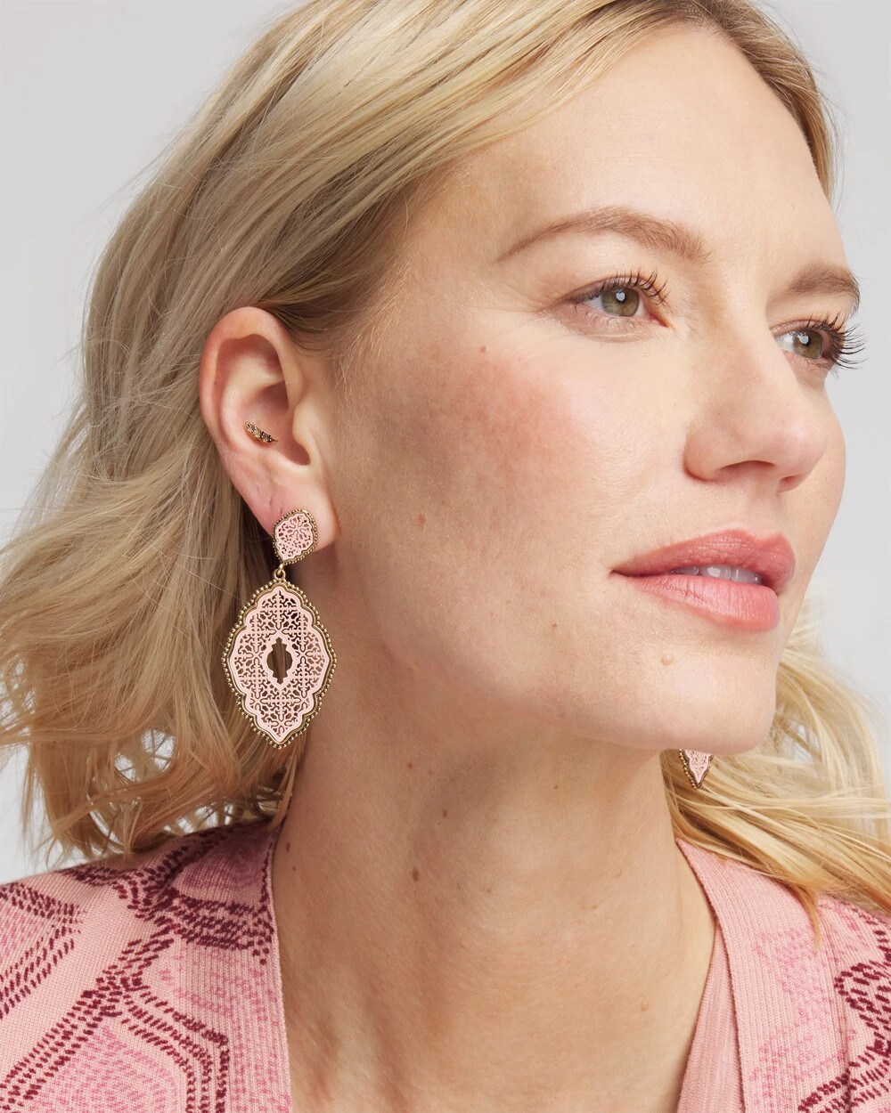 Pink Filigree Drop Earrings | Chico's