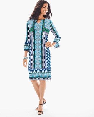 Bordered Tile-Print Dress | Chico's